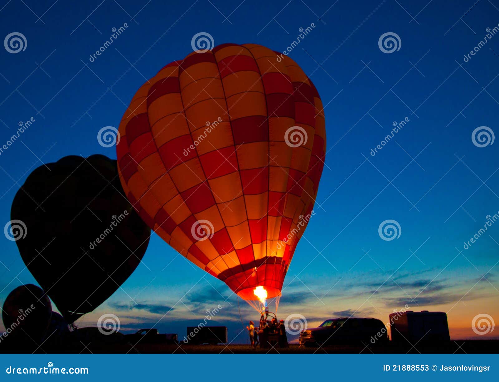 Balloon Night Glow stock image. Image of glow, basket - 21888553
