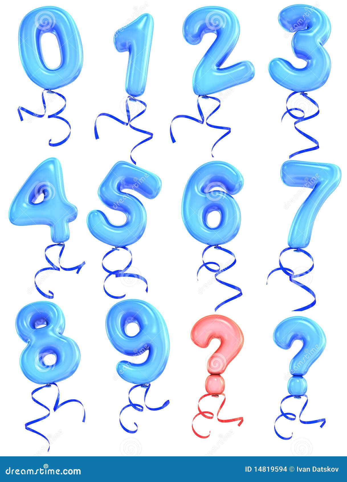 Balloon number stock illustration. Illustration of balloon - 14819594