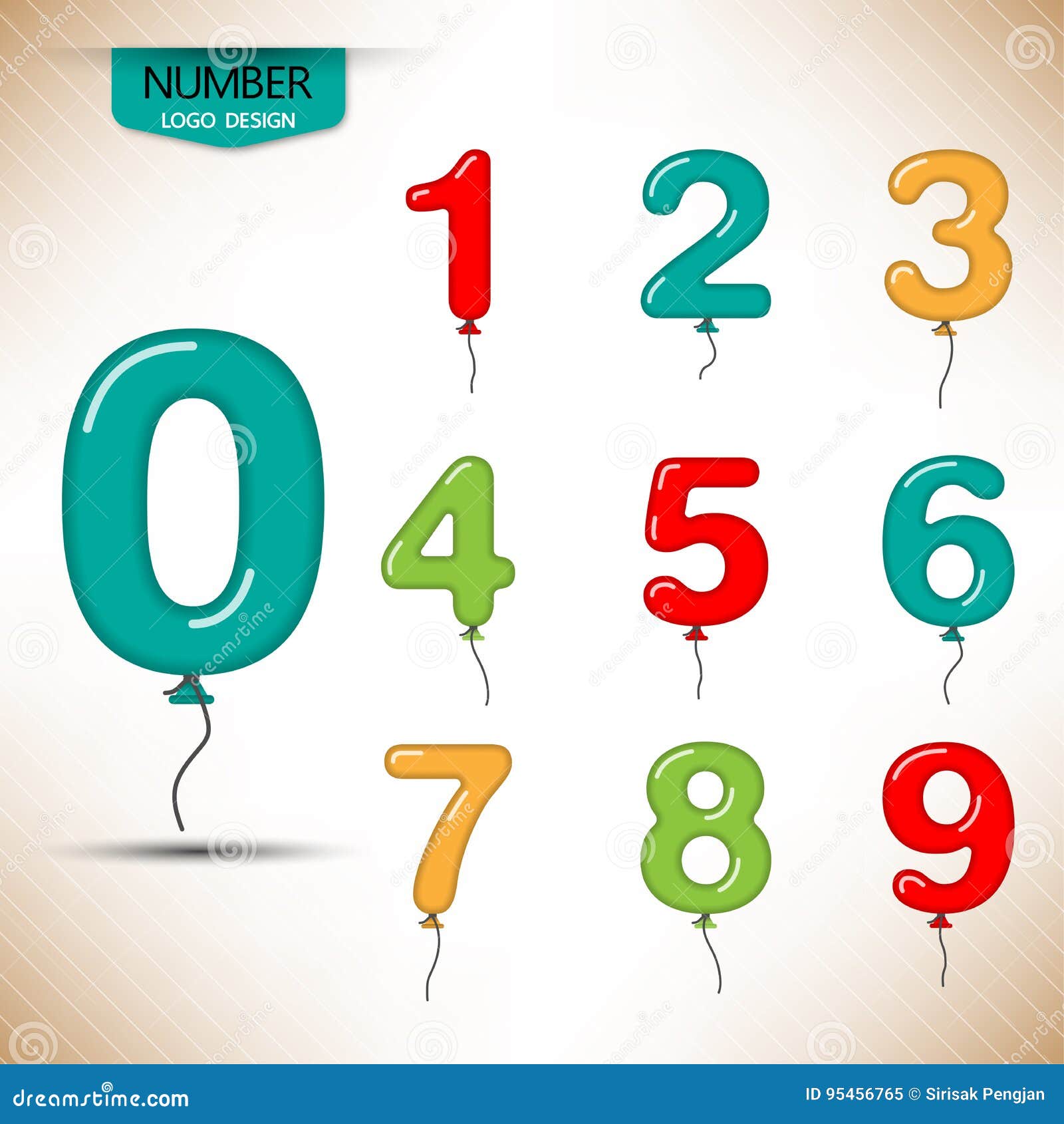 Balloon Numbers Vector Set. | CartoonDealer.com #83345925 Balloon Numbers Vector Set. | CartoonDealer.com #83345925