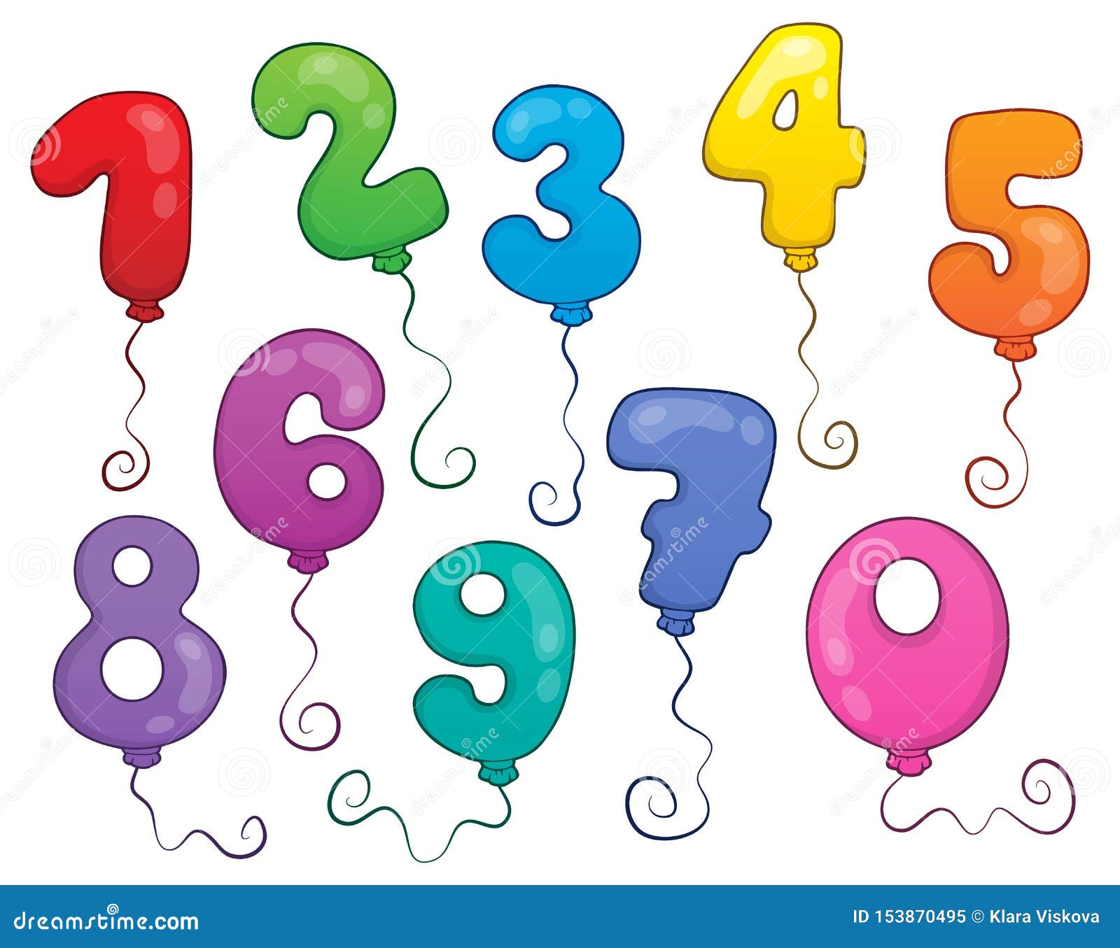 Balloon Numbers Vector Set. | CartoonDealer.com #83345925 Balloon Numbers Vector Set. | CartoonDealer.com #83345925