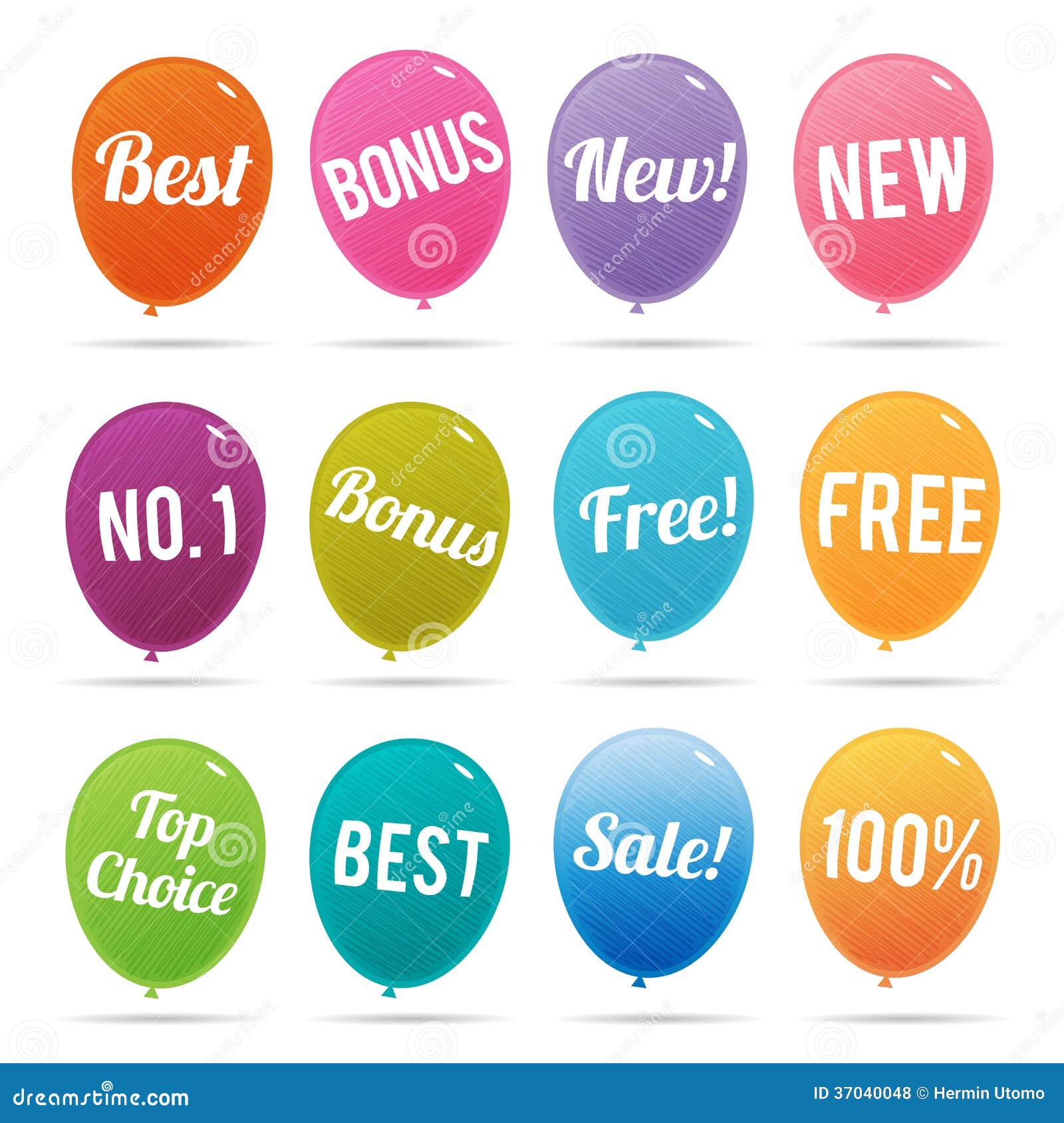 Balloon Online Marketing Tags Stock Vector - Illustration of ...