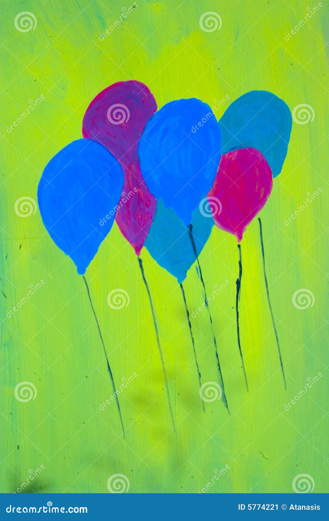Balloon painting stock illustration. Illustration of paint - 5774221