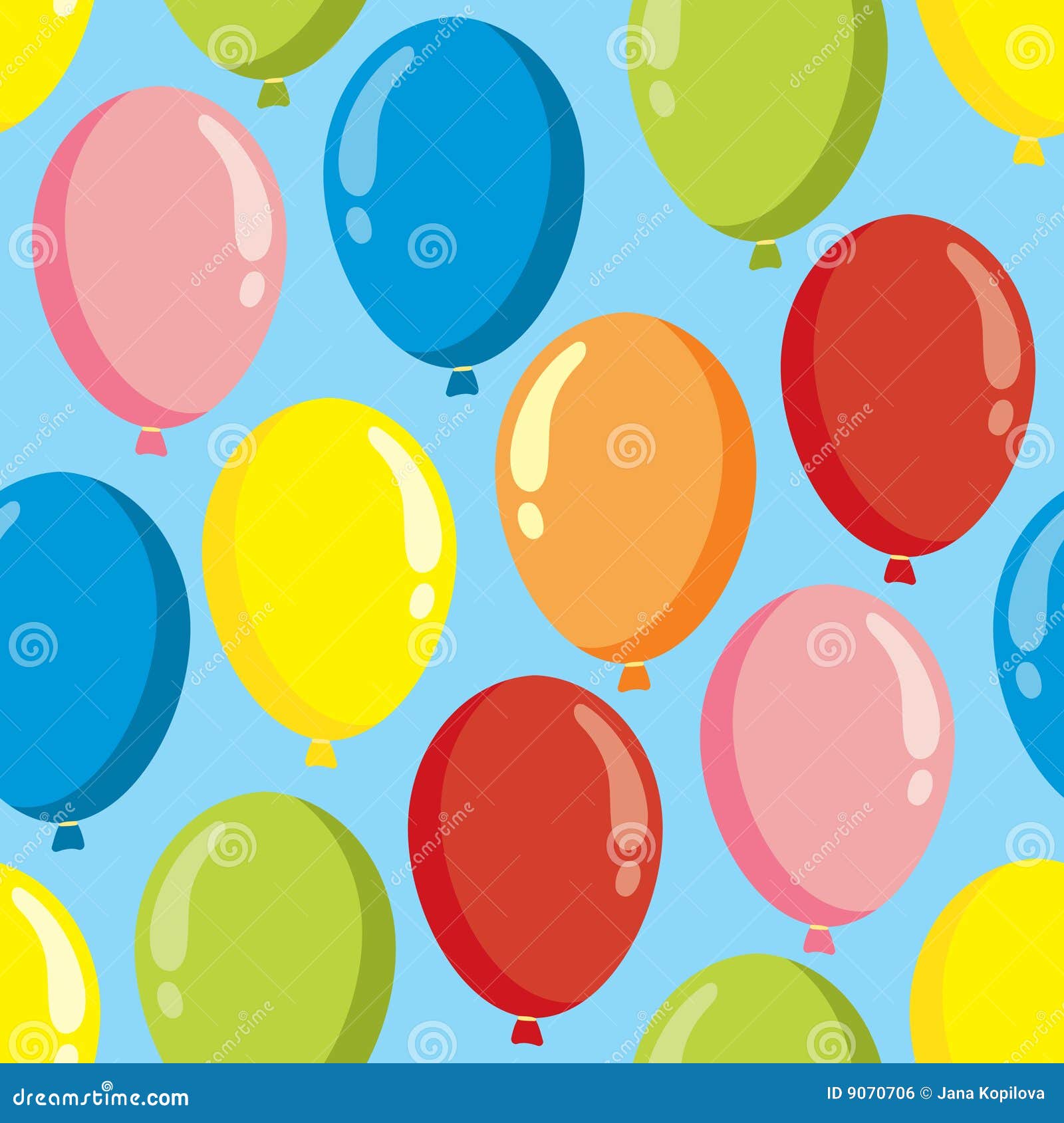 Balloon pattern stock vector. Illustration of event, decoration - 9070706