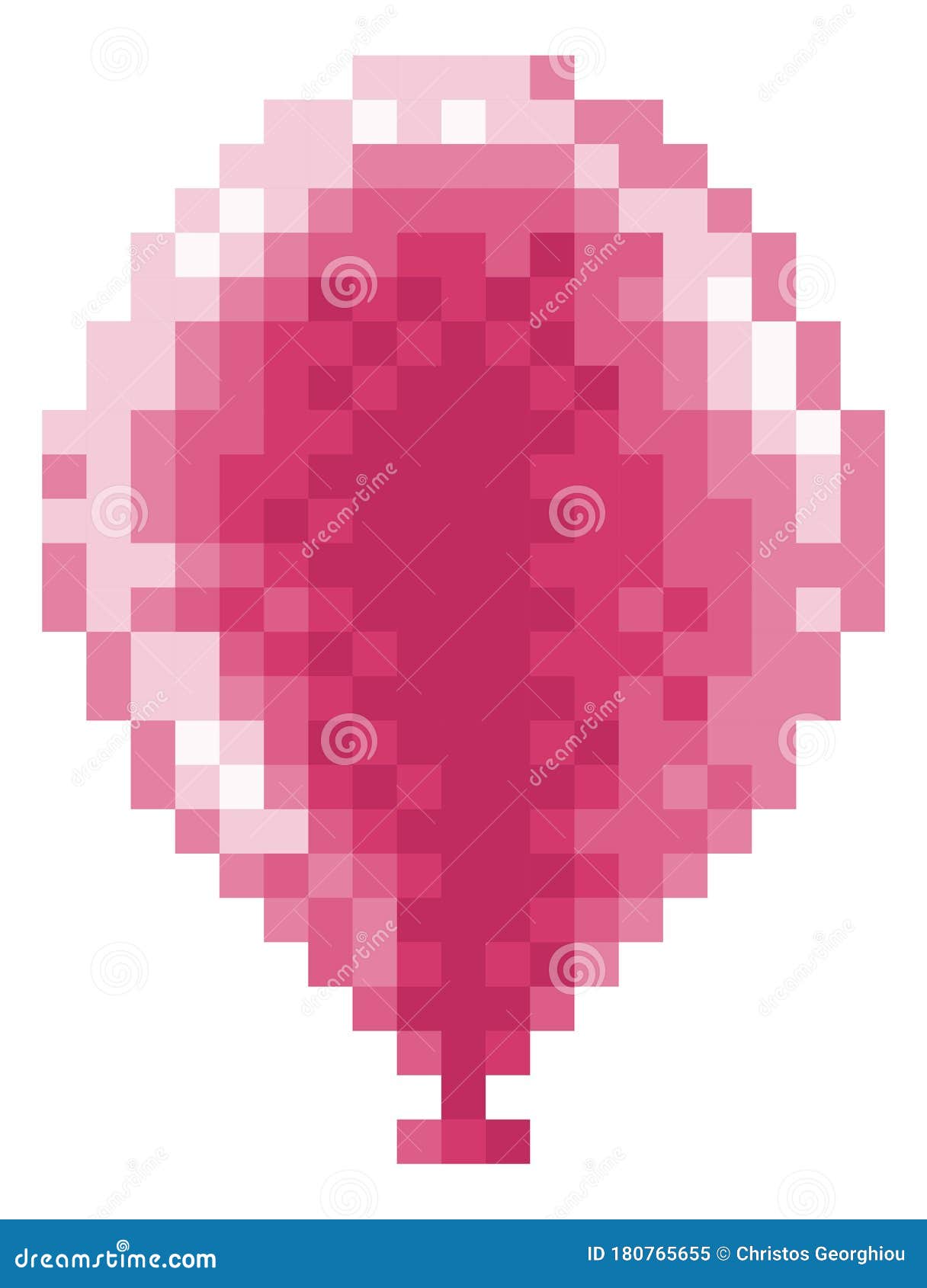 Balloon Pixel Art 8 Bit Arcade Video Game Icon Stock Vector ...