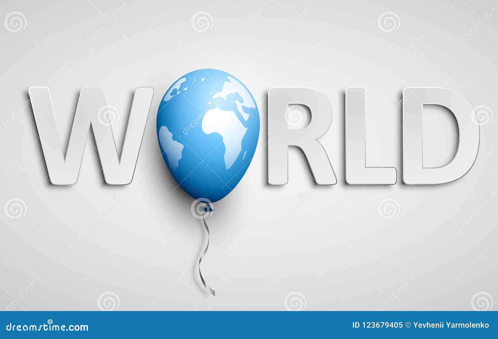 Balloon with Planet Earth. Vector Illustration for Ecology, Environment ...