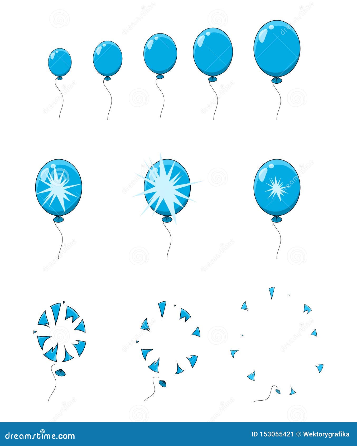 Animated Popping Balloons