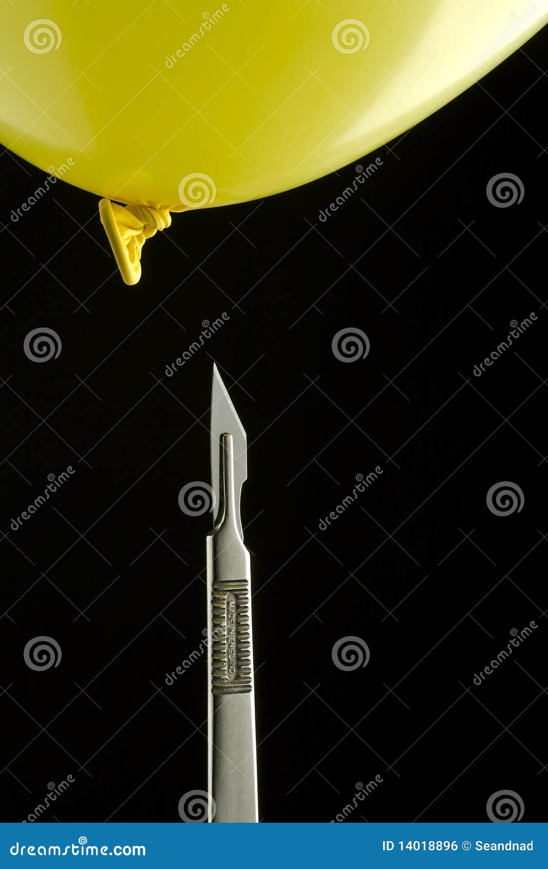 Balloon popping stock photo. Image of scalpel, sharp - 14018896