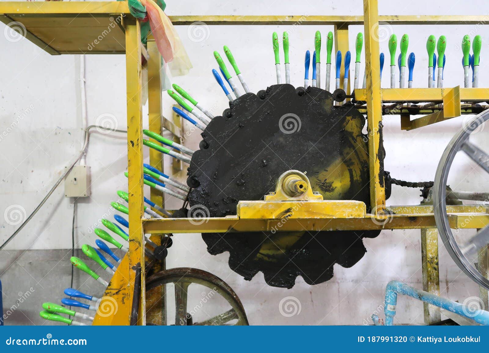 Balloon Processing Industry in Factory. Steel Machine Stock Photo ...