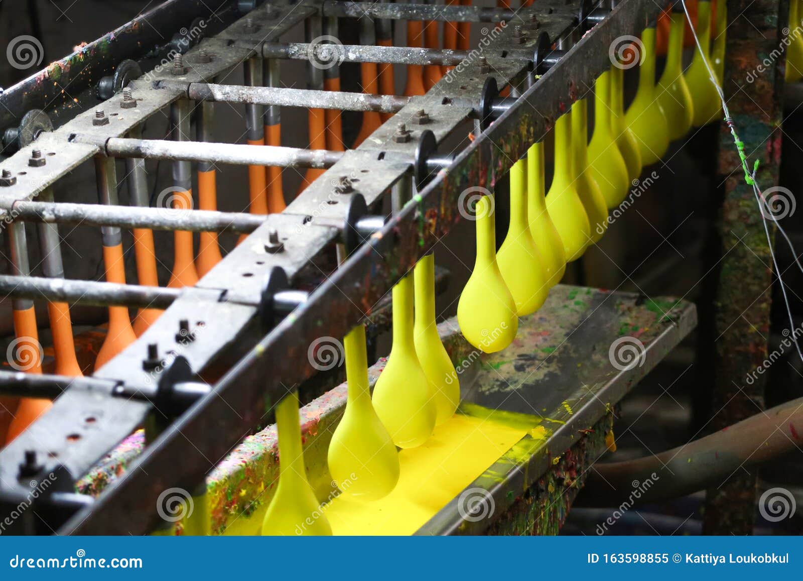 Balloon Processing Machine in the Factory Stock Image - Image of ...