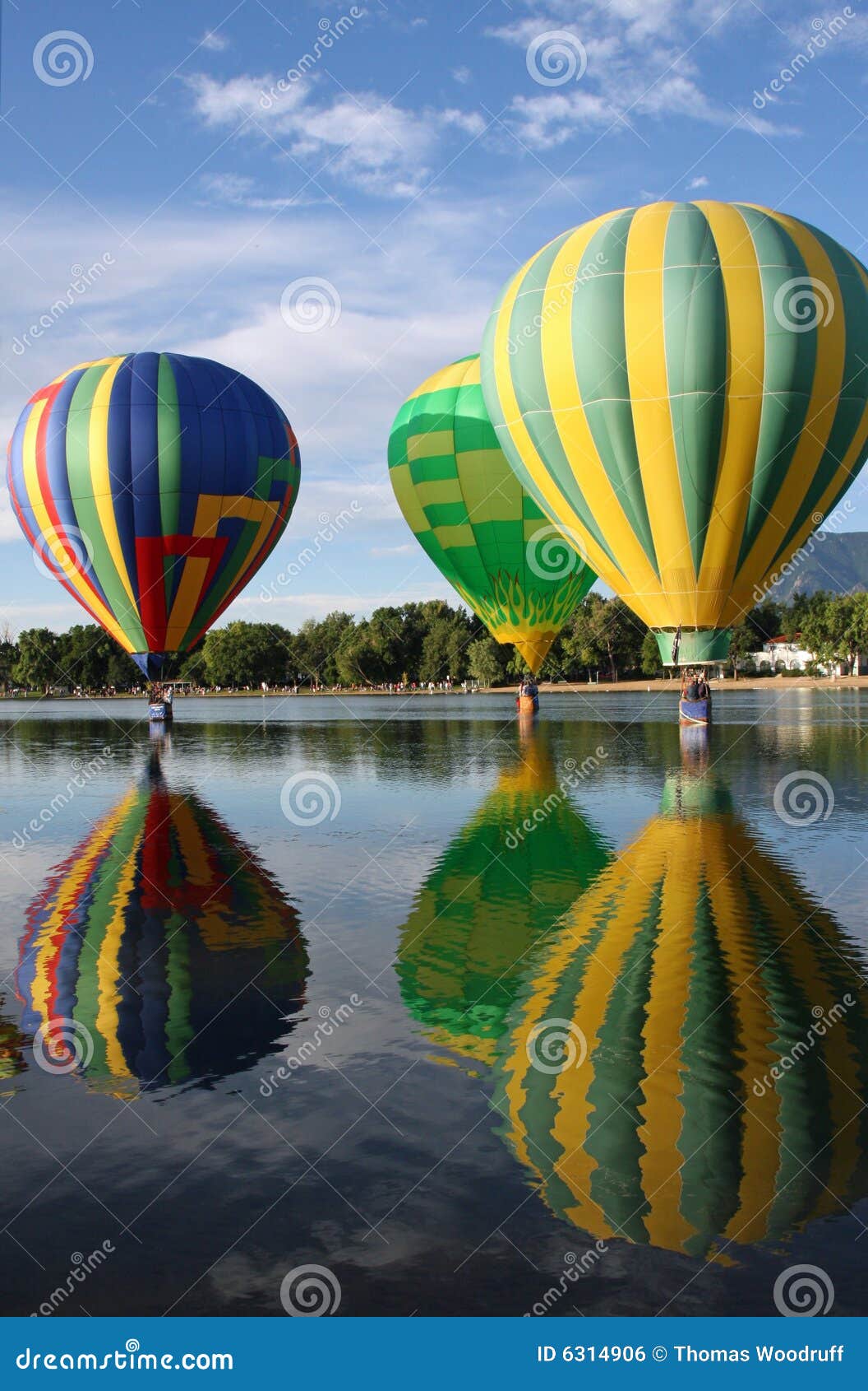 Balloon reflection stock photo. Image of festival, lake - 6314906