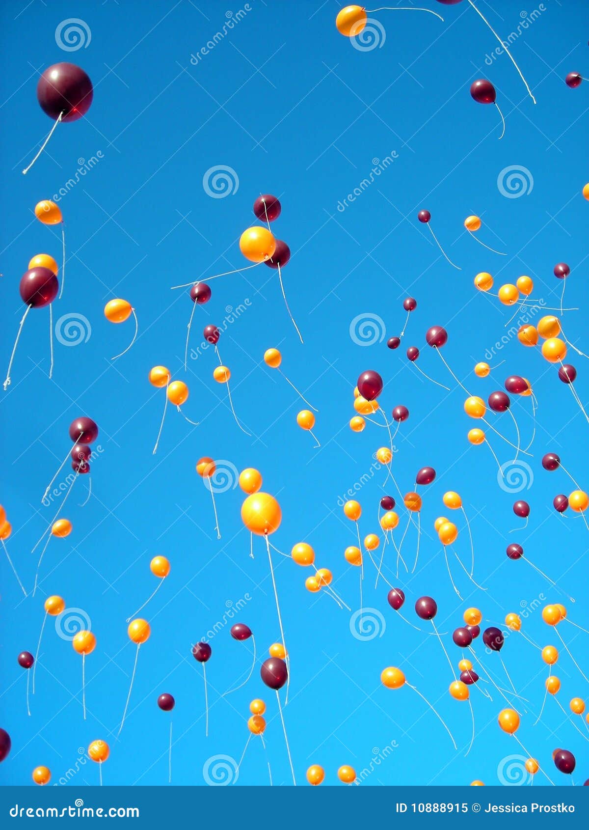 Balloon Release at Virginia Tech Stock Image - Image of float, orange ...