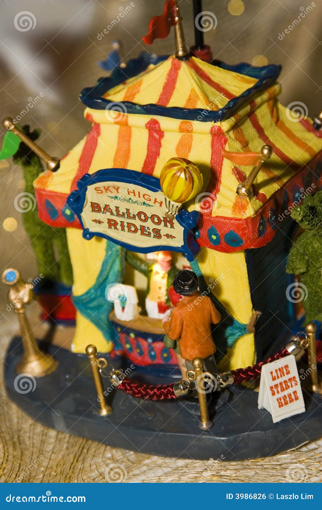 Balloon ride diorama stock photo. Image of tent, ticket - 3986826