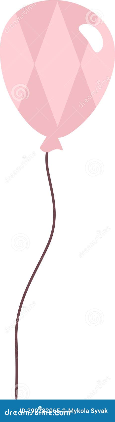 Balloon on Rope stock vector. Illustration of birthday - 290282065