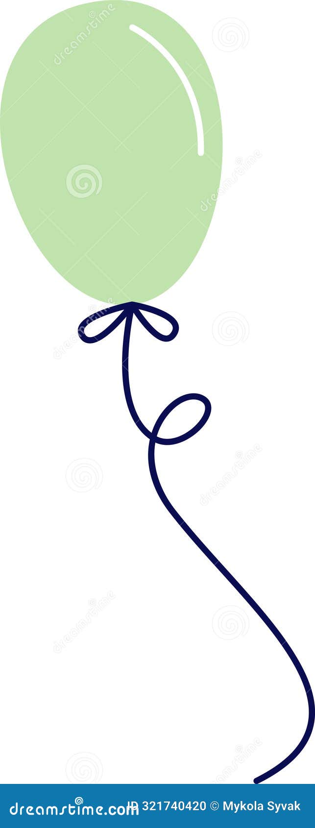 Balloon on Rope stock vector. Illustration of balloon - 321740420