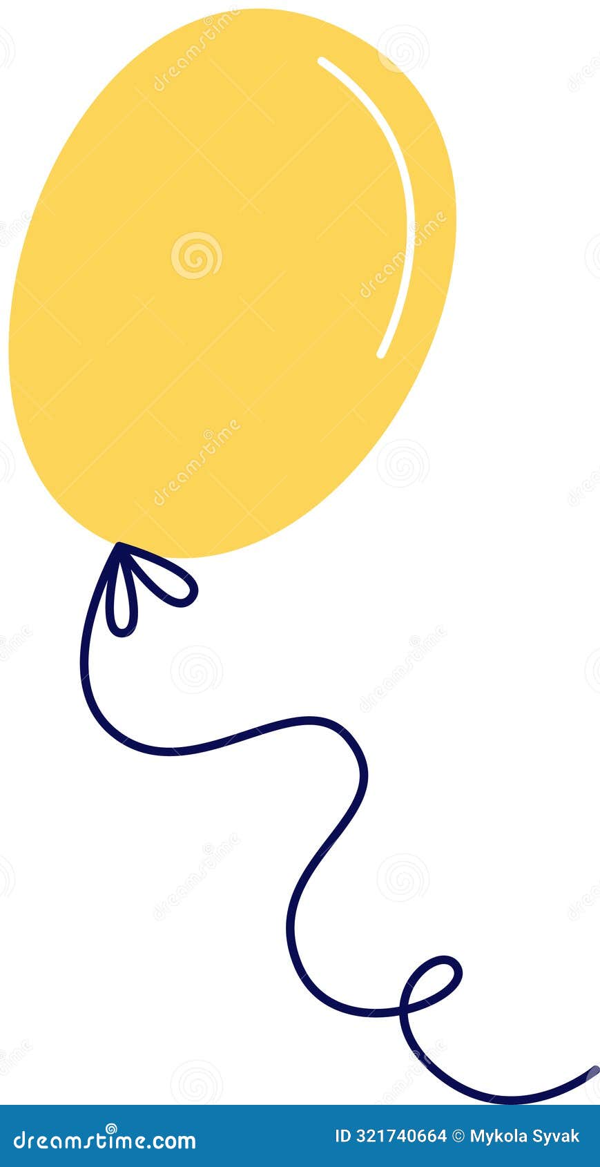 Balloon on Rope stock vector. Illustration of decoration - 321740664