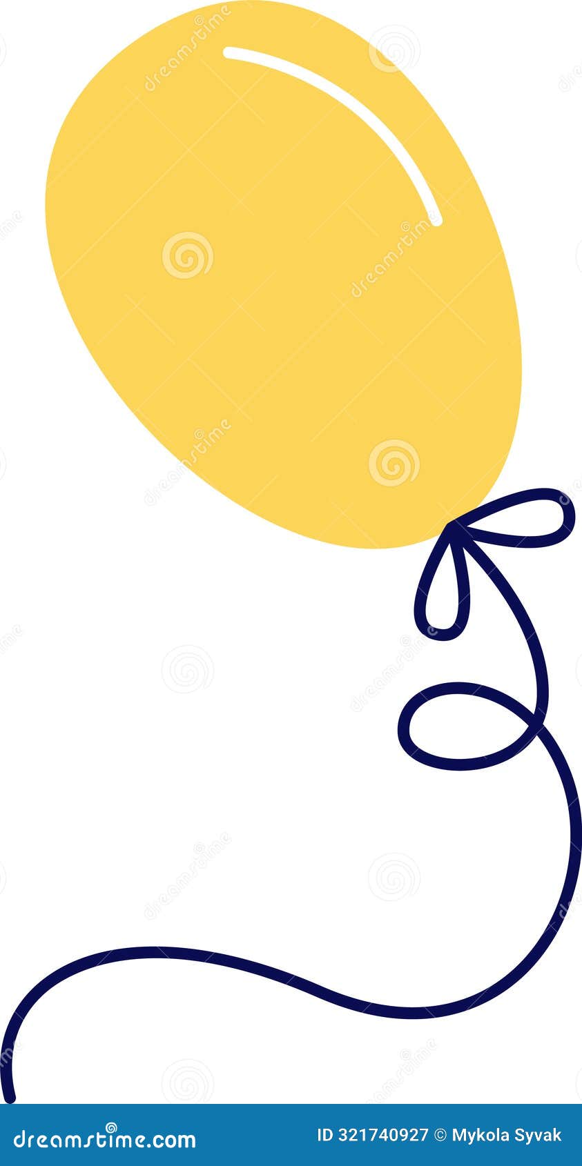 Balloon on Rope stock vector. Illustration of birthday - 321740927