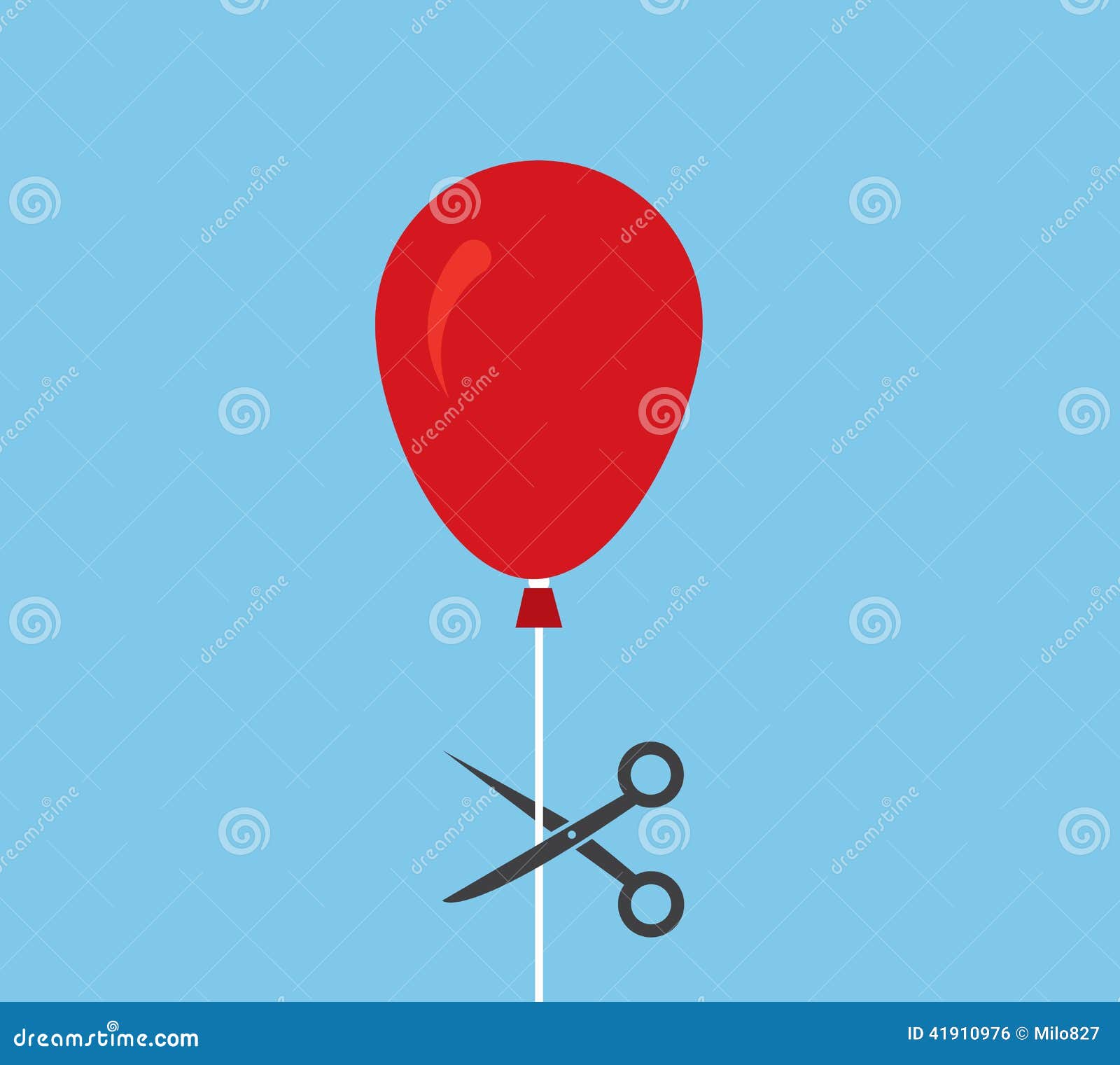 Balloon Scissors stock vector. Illustration of outdoors - 41910976