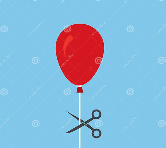 Balloon Scissors stock vector. Illustration of outdoors - 41910976