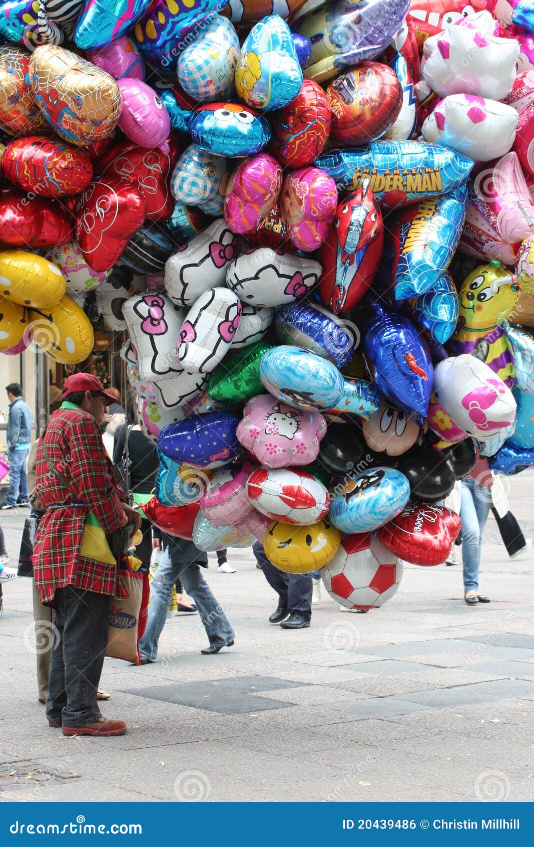 Balloon seller editorial photo. Image of bright, birthday - 20439486