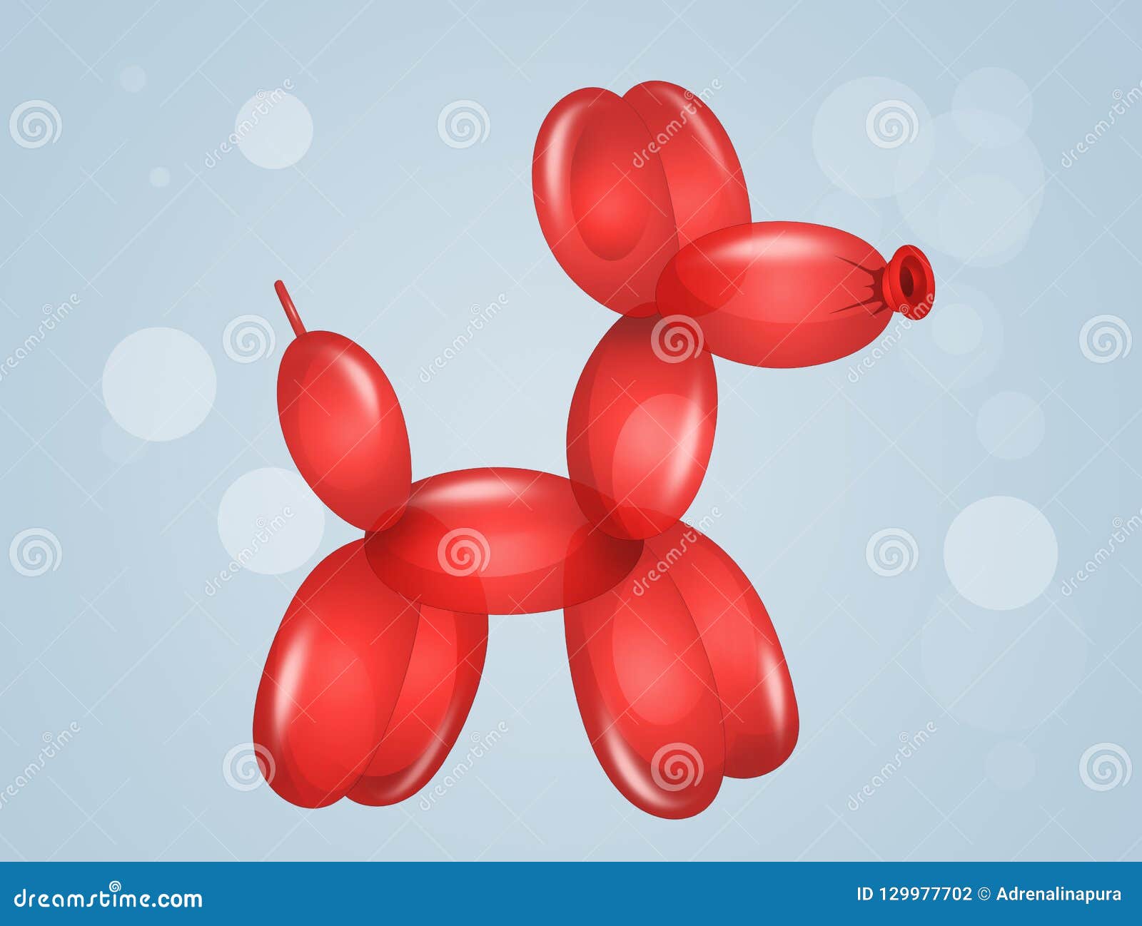 Balloon in the Shape of a Dog Stock Illustration - Illustration of ...