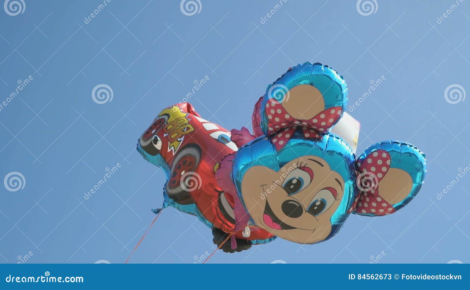 Balloon in the Shape of Mickey Mouse in the Sky Stock Video - Video of ...
