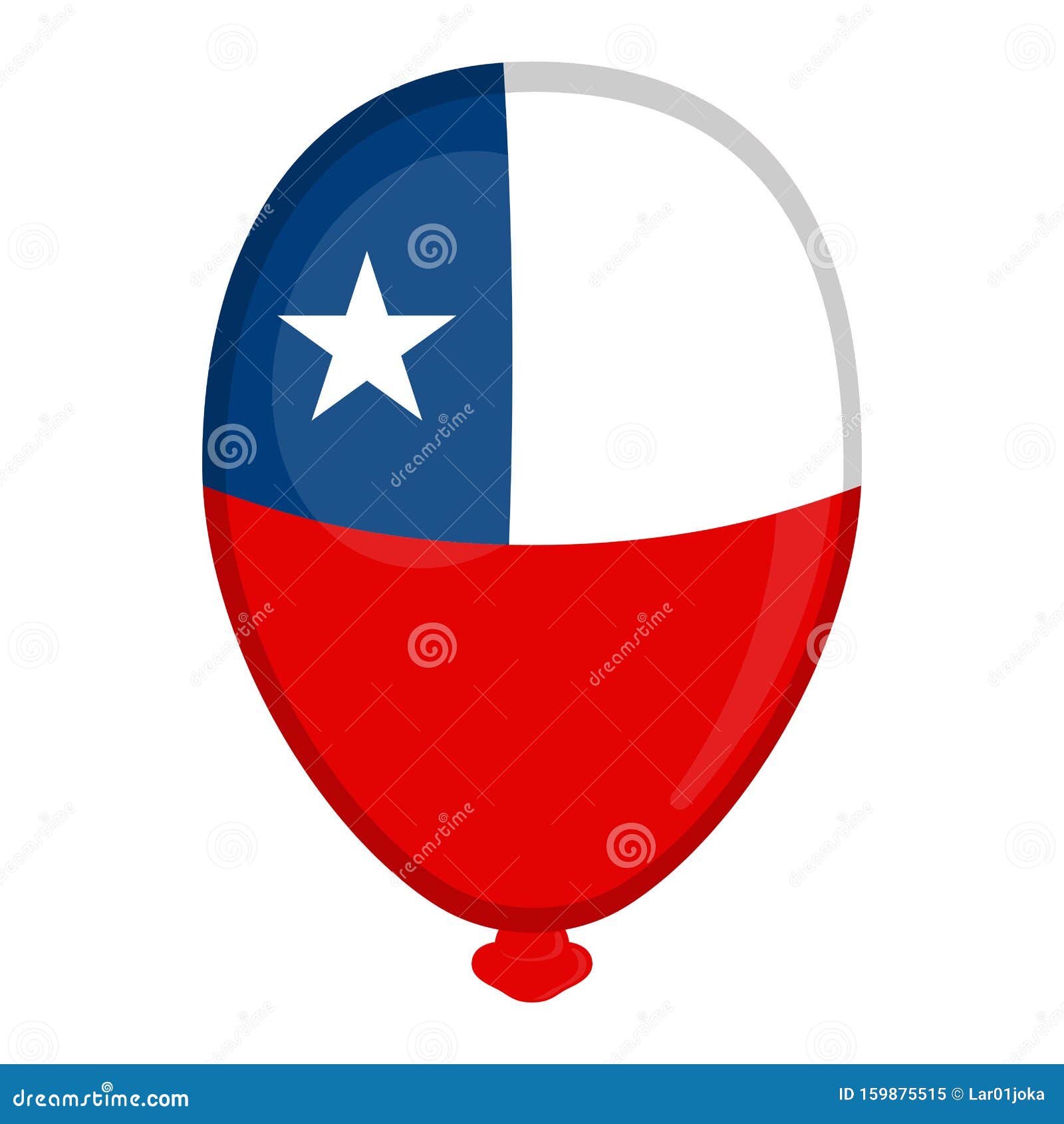 A Balloon Shaped Flag of Chile Stock Vector - Illustration of white ...