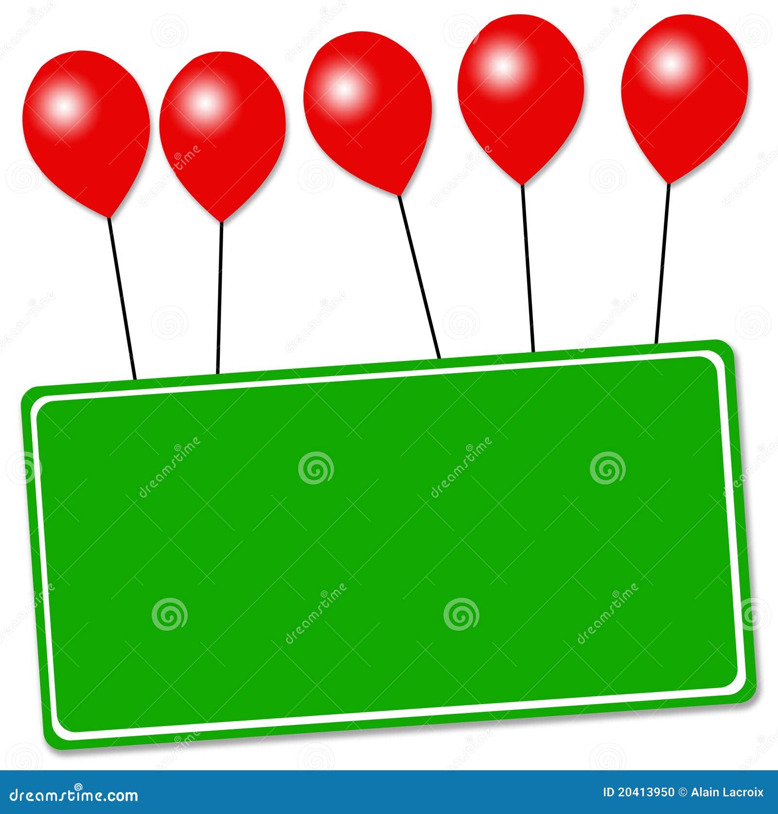 Balloon sign stock illustration. Illustration of communication - 20413950