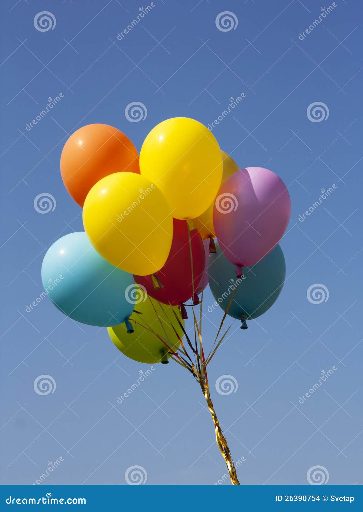 Balloon in sky stock photo. Image of holiday, cloud, blue - 26390754