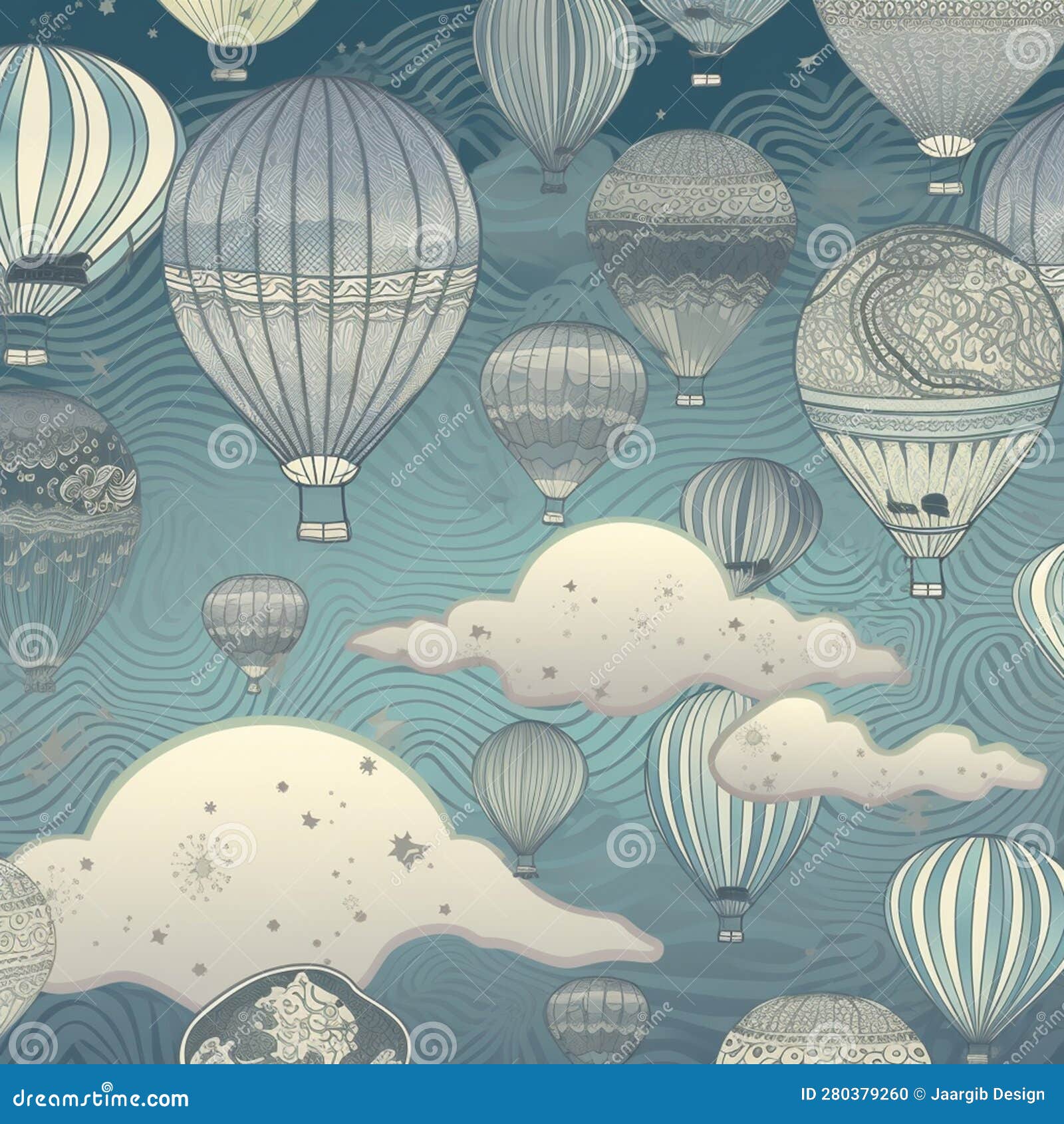 Balloon in the Sky Texture Illustration Stock Illustration ...