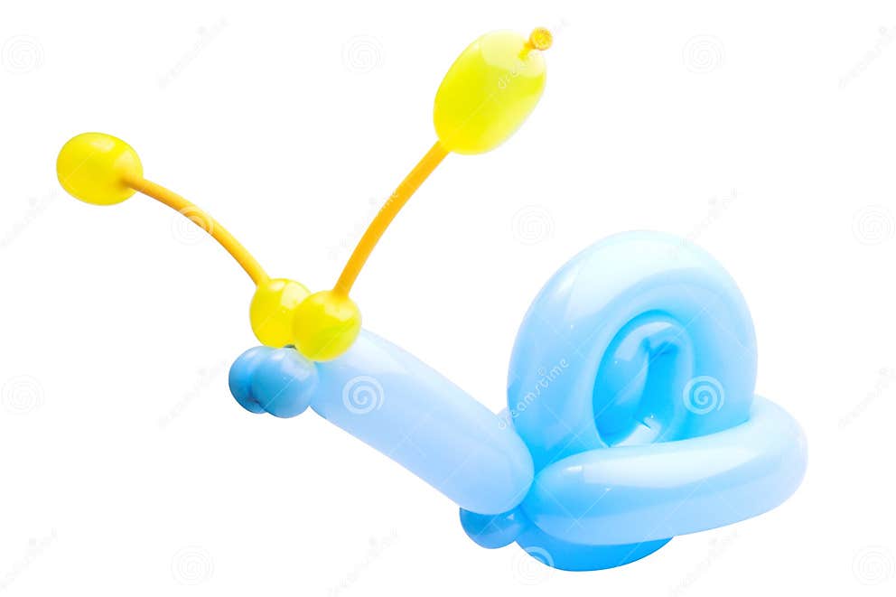 Balloon snail figure stock image. Image of snail, blue - 9512145