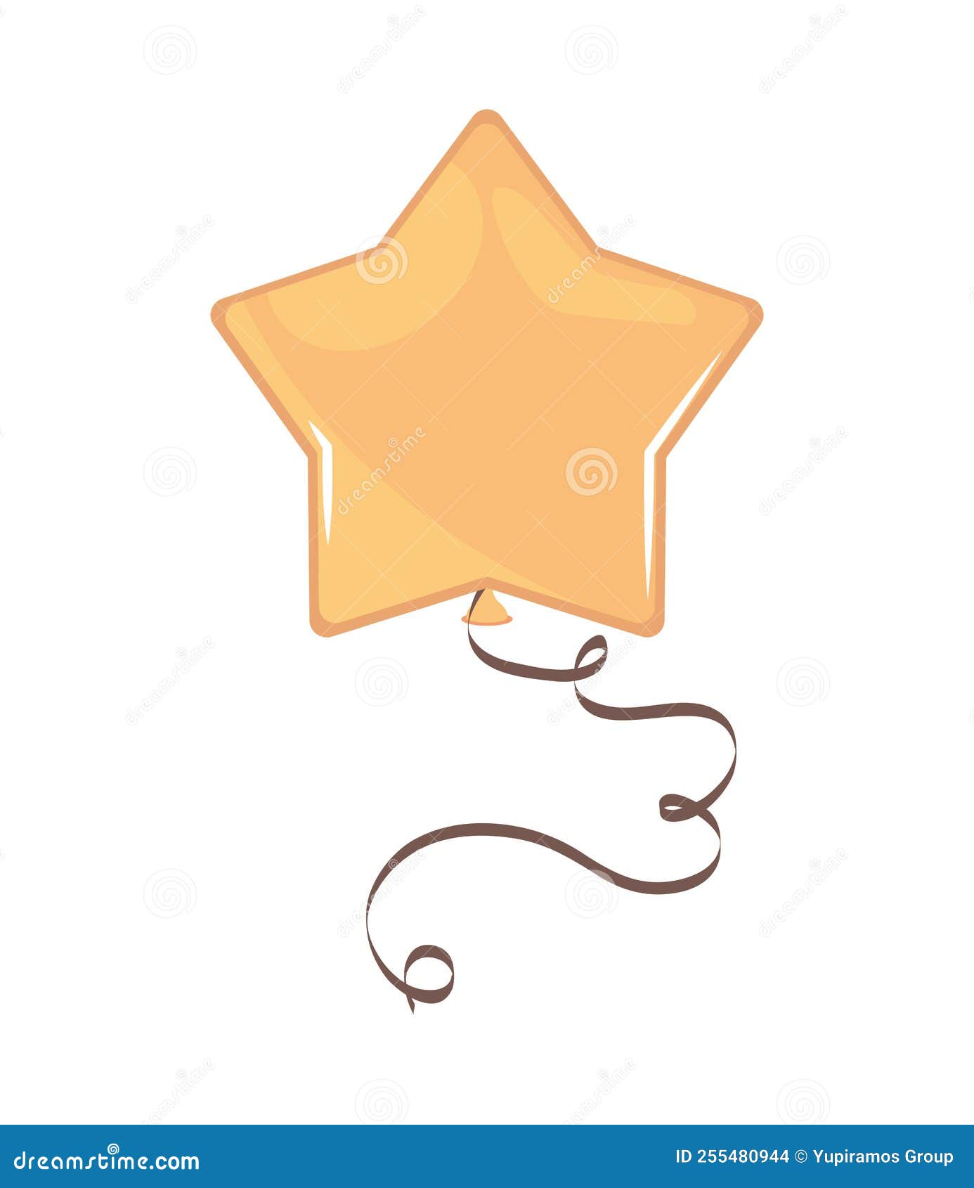 Balloon star decoration stock vector. Illustration of helium - 255480944