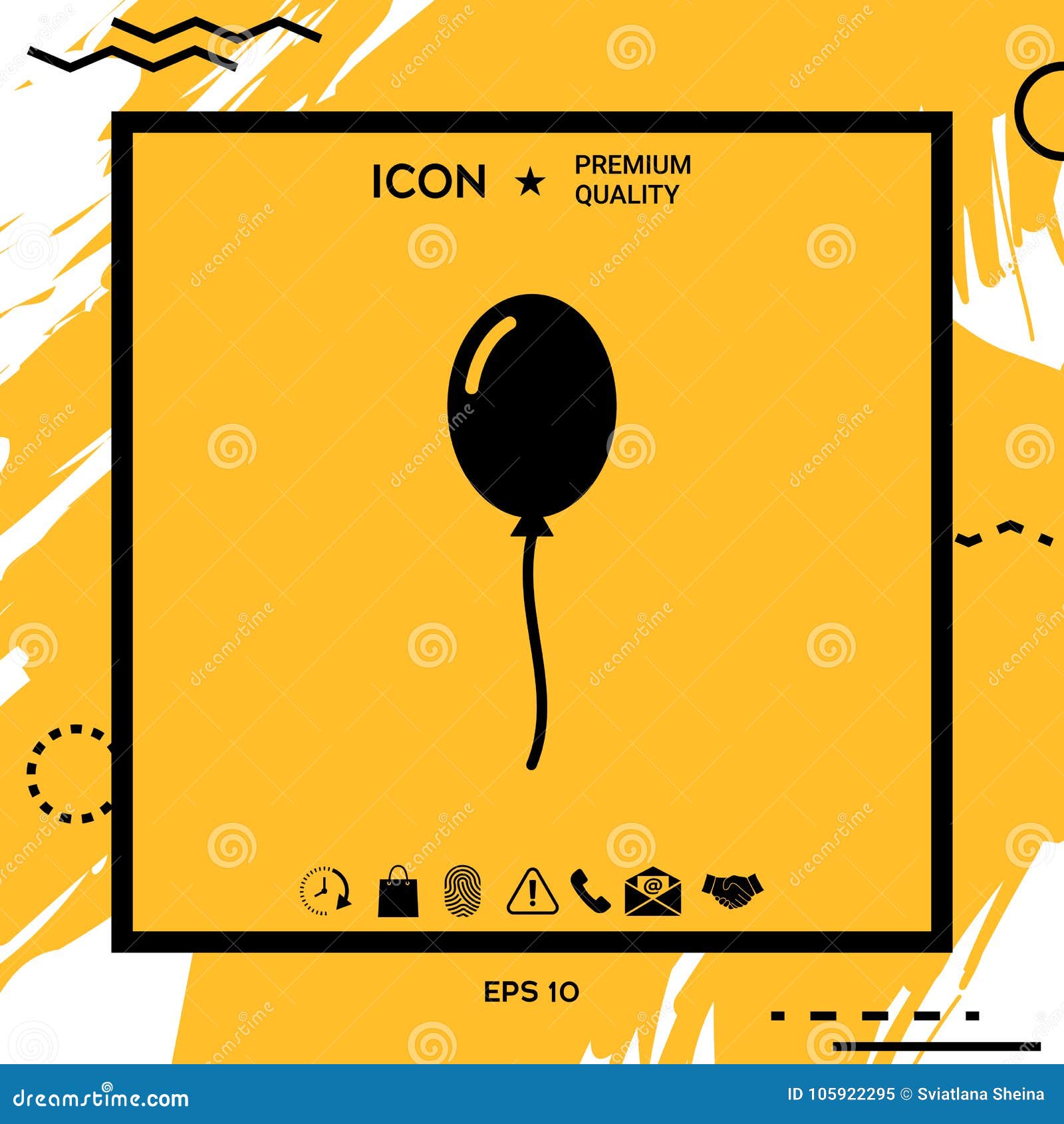 Balloon symbol icon stock vector. Illustration of cartoon - 105922295