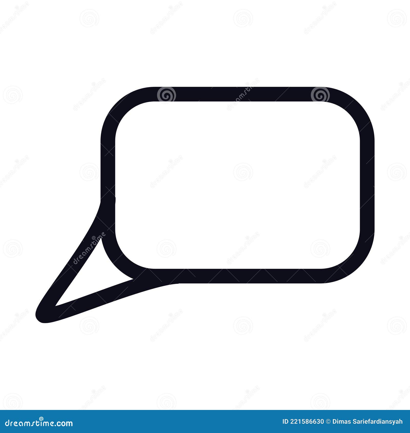 Balloon Text Icon Minimalist and Simple Logo Vector Stock Vector ...