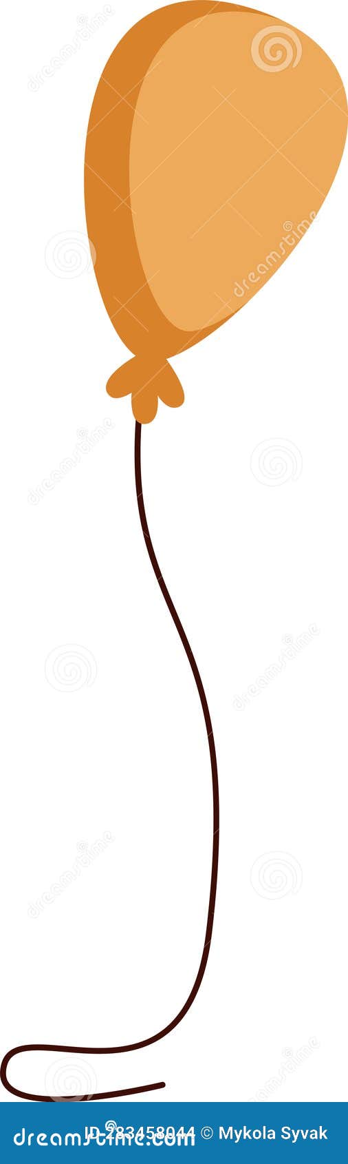 Balloon on Thread stock vector. Illustration of happy - 283458044