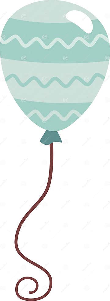 Balloon on Thread stock vector. Illustration of helium - 283641669