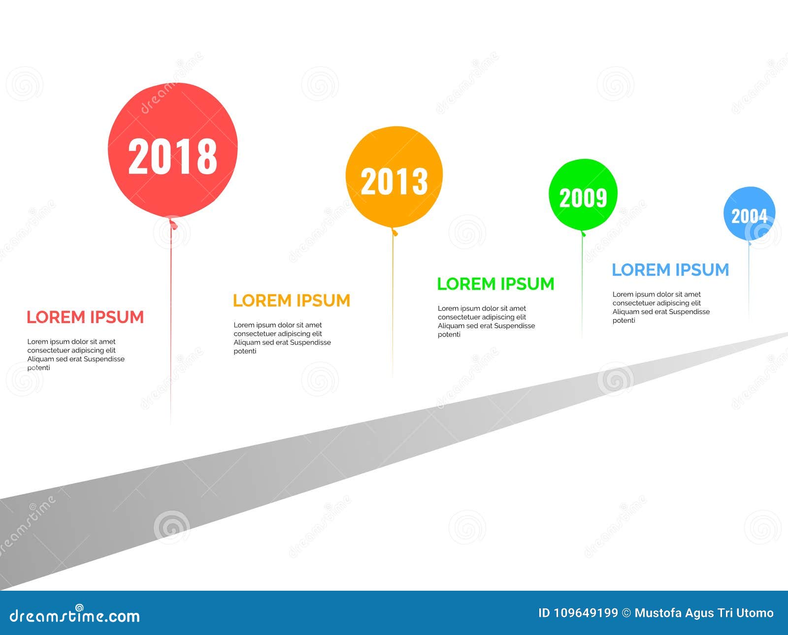 Balloon Timeline Infographic Design . Stock Image - Illustration of ...