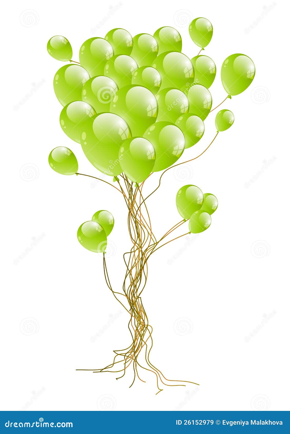 Balloon tree stock vector. Illustration of concept, happy - 26152979