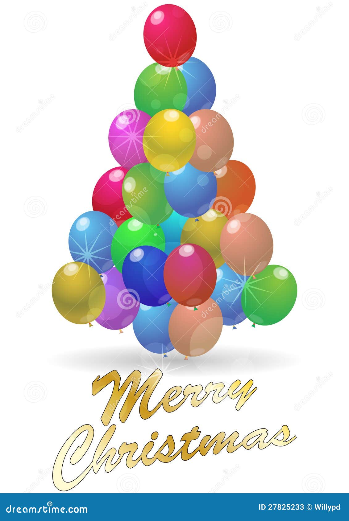Balloon tree stock vector. Illustration of balloon, xmas - 27825233