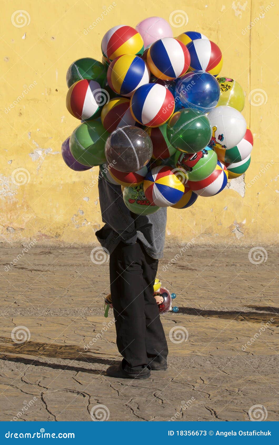 Balloon Vendor editorial stock photo. Image of chiapas - 18356673