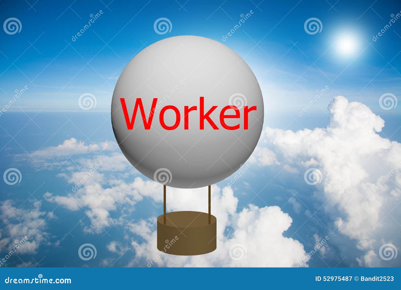 Balloon with the Word Worker Stock Image - Image of word, teamwork ...
