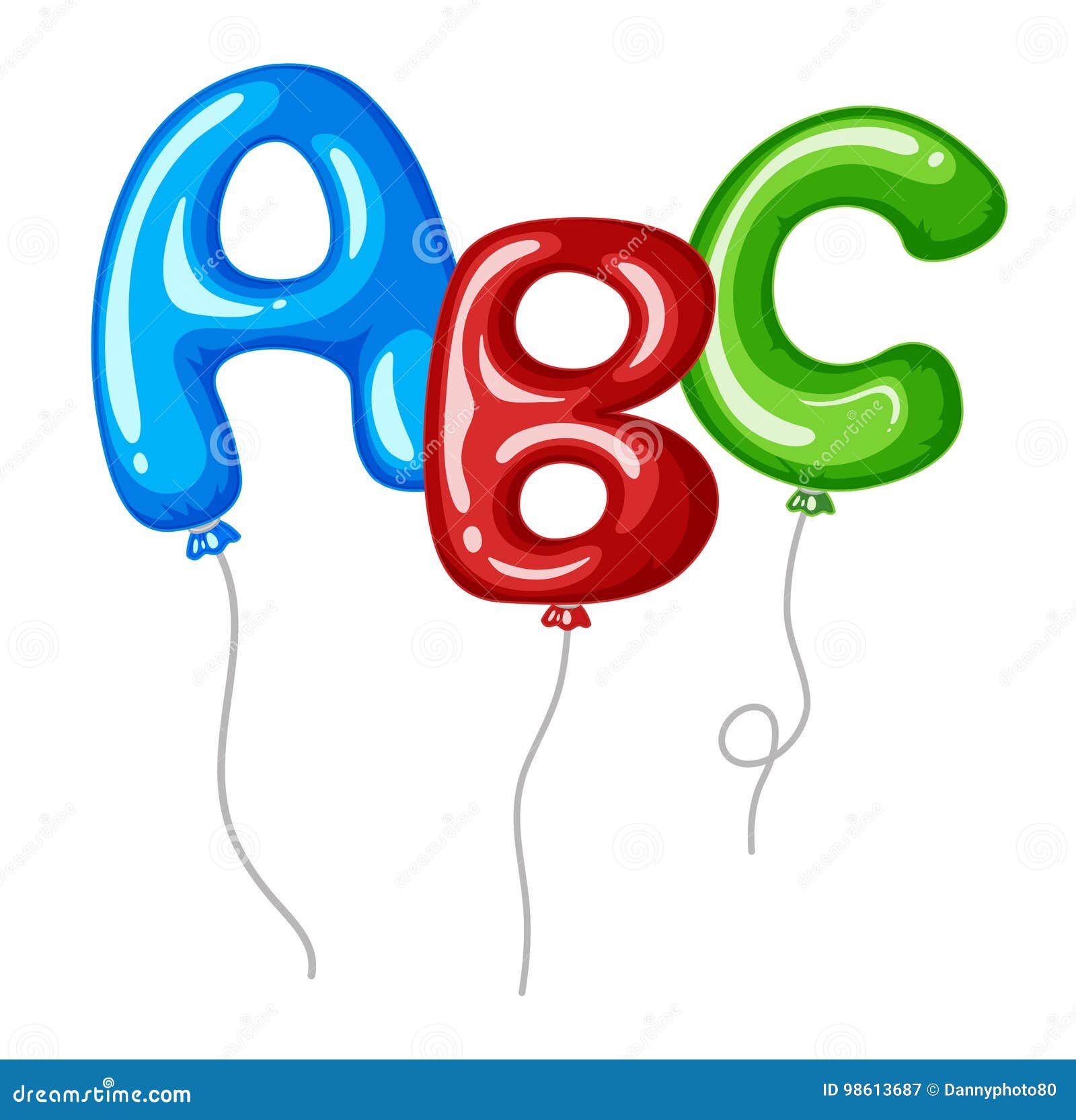 Balloons with Alphabets Shapes ABC Stock Vector - Illustration of ...