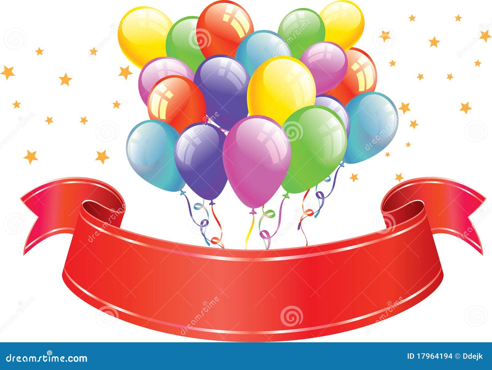 Balloons & Banner stock vector. Illustration of pink - 17964194