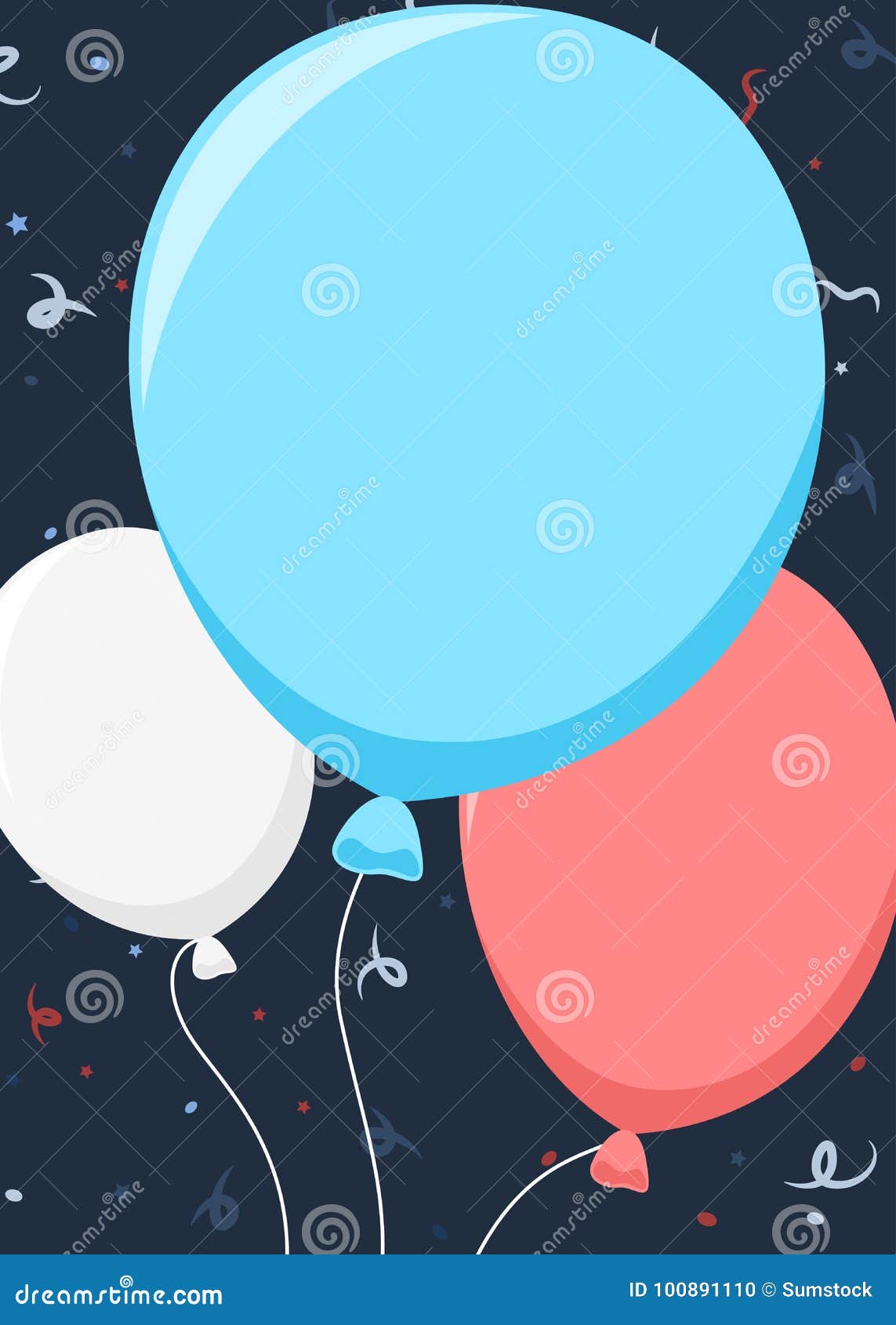 Balloons banner design stock vector. Illustration of card - 100891110