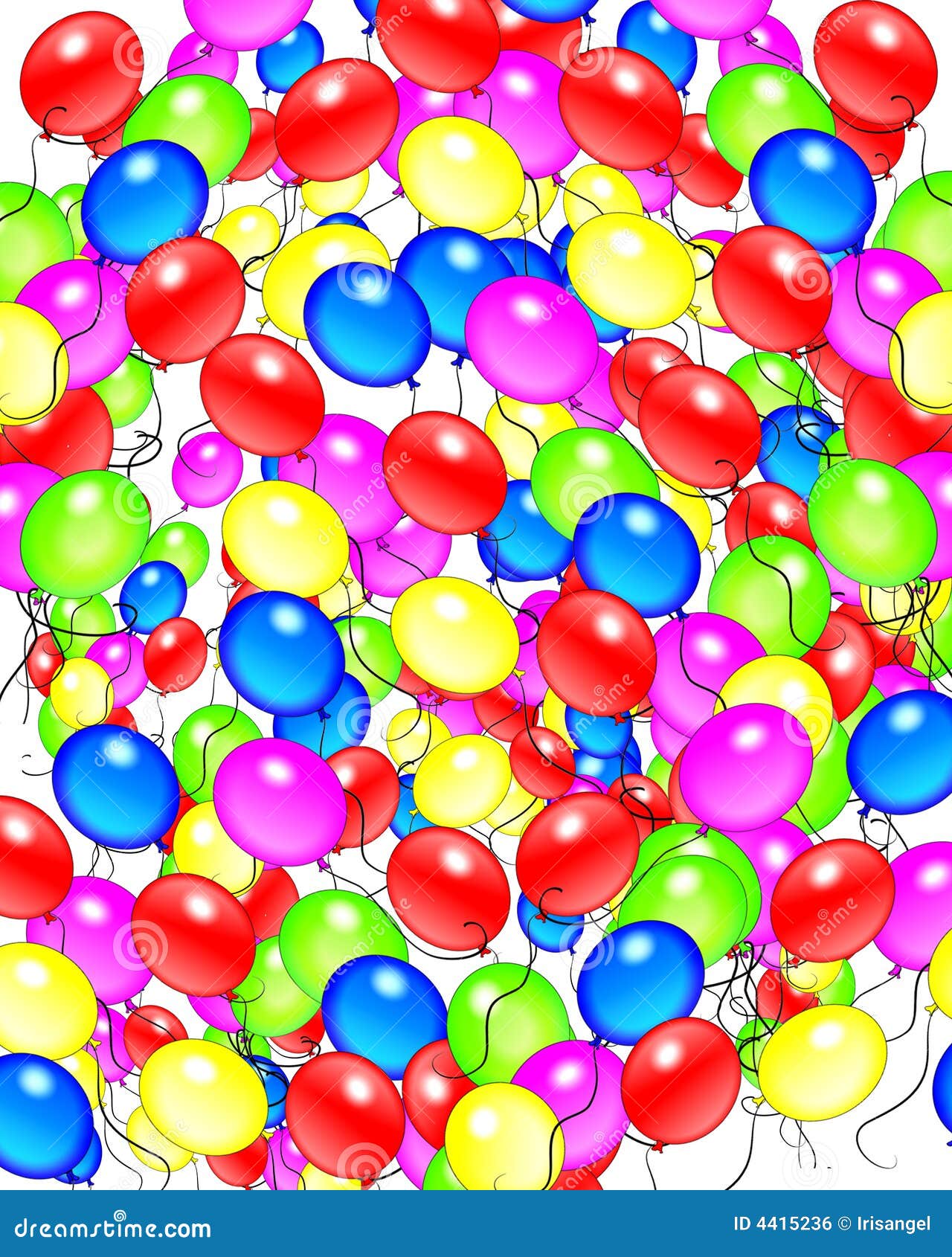 Balloons Birthday Background Stock Illustration - Illustration of ...
