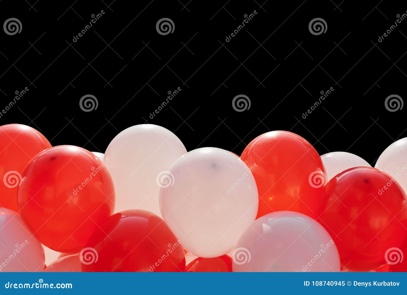 Balloons on Black Background Stock Image - Image of abstract, black ...