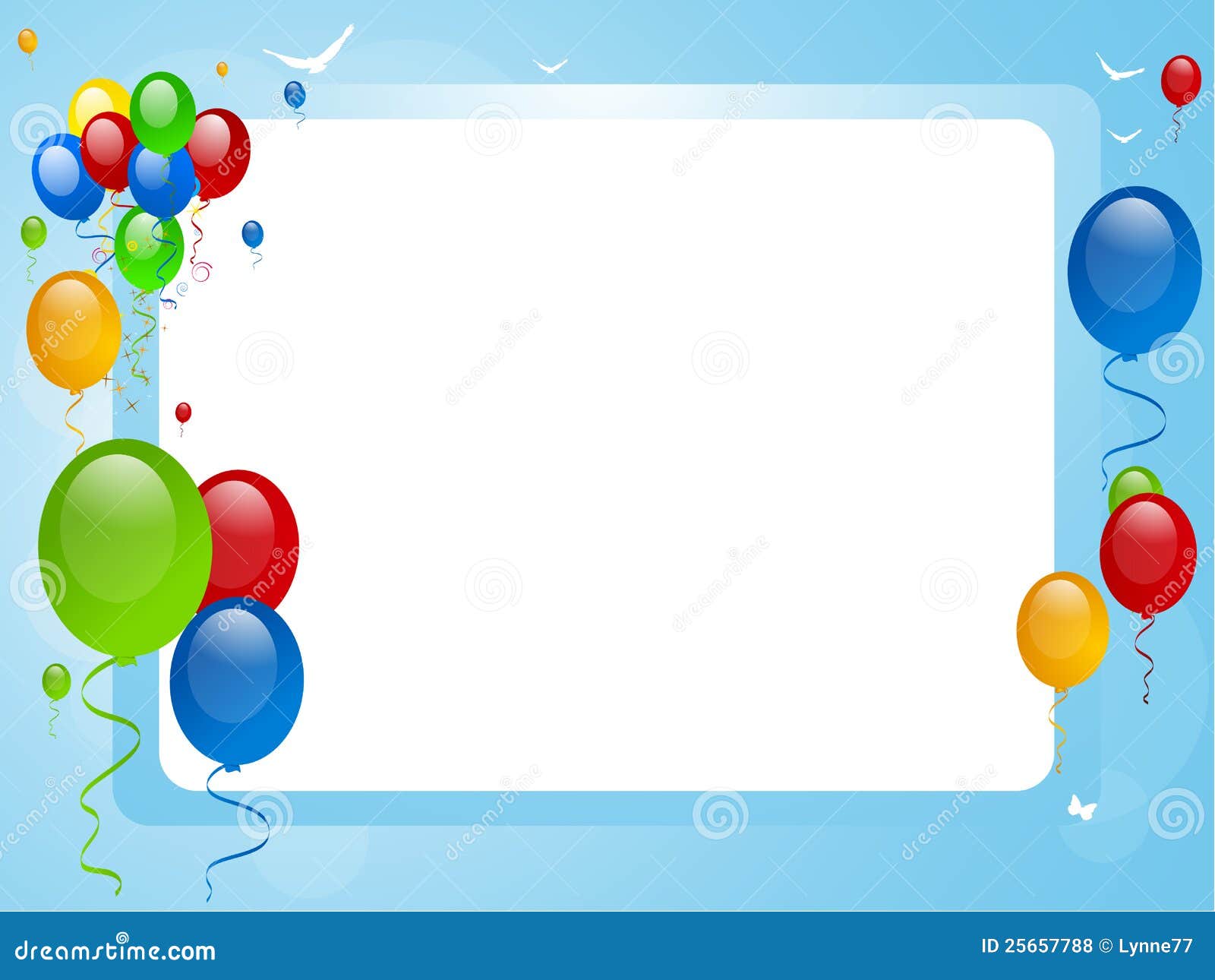 Blue Balloon Border