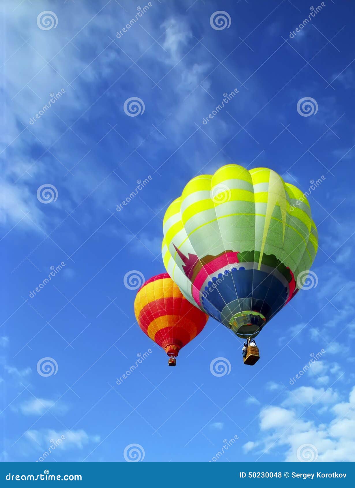 Balloons in blue sky stock photo. Image of colorful, trip - 50230048