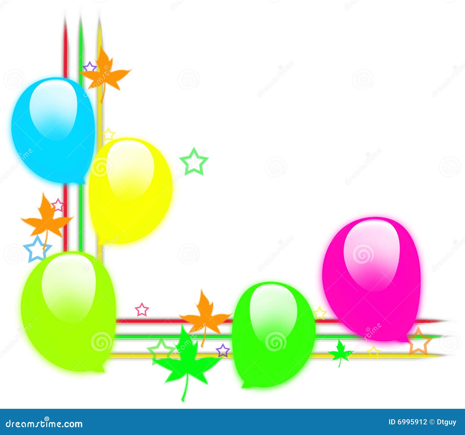 Balloons Border Stock Photography - Image: 6995912