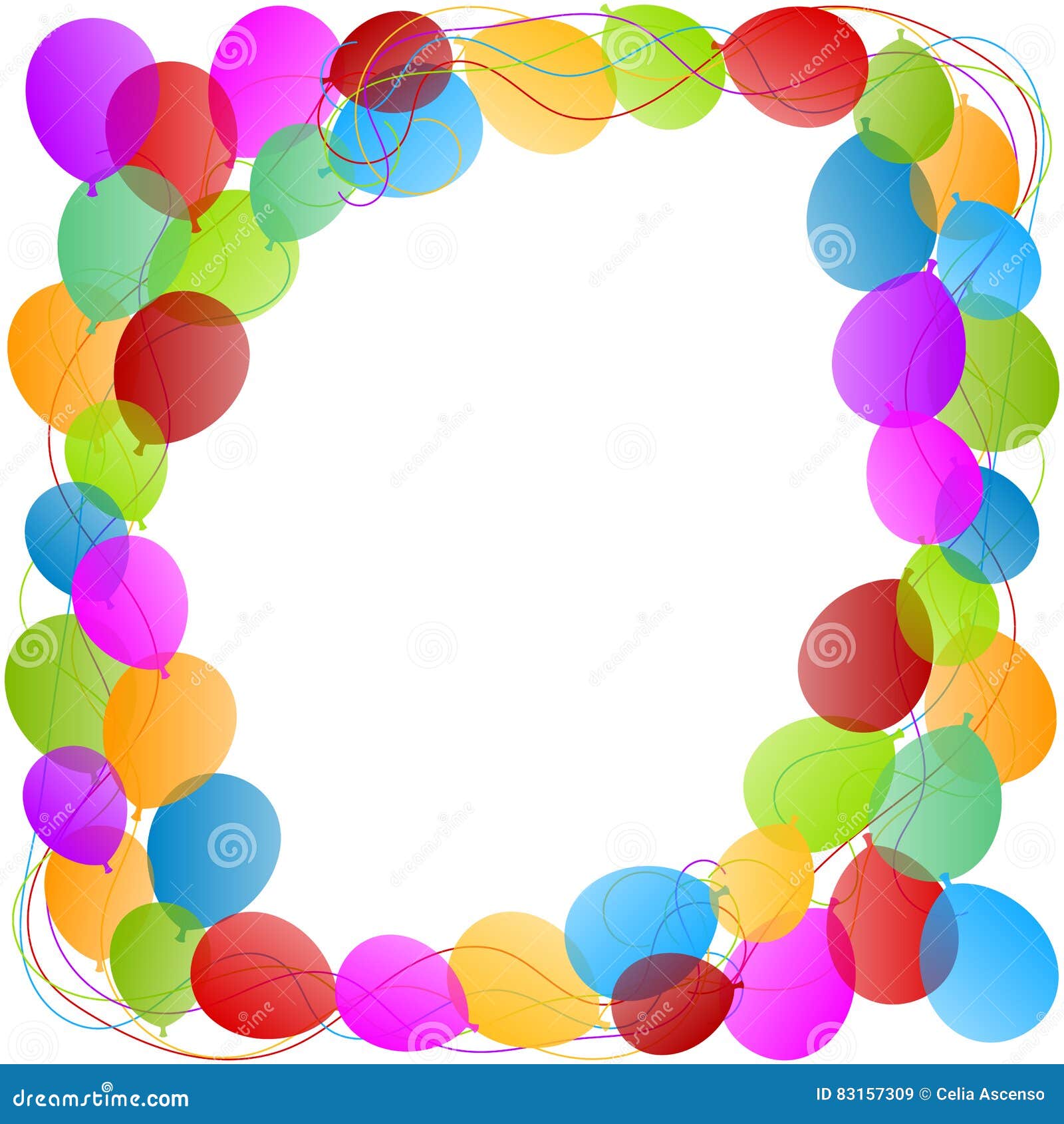 Balloons Border / Frame Royalty-Free Illustration | CartoonDealer.com ...
