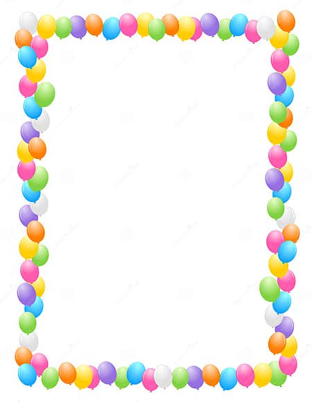 Balloons border / frame stock vector. Illustration of green - 19549269